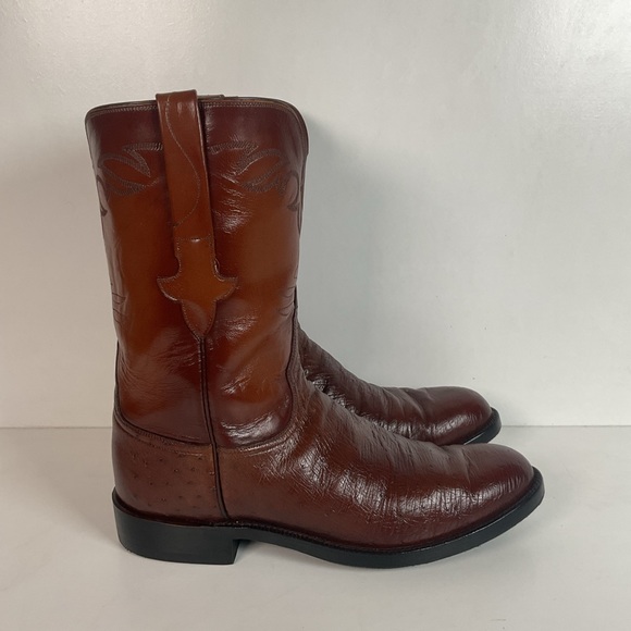 Lucchese | Shoes | Vintage Lucchese Handmade Smooth Ostrich Roper Boots ...